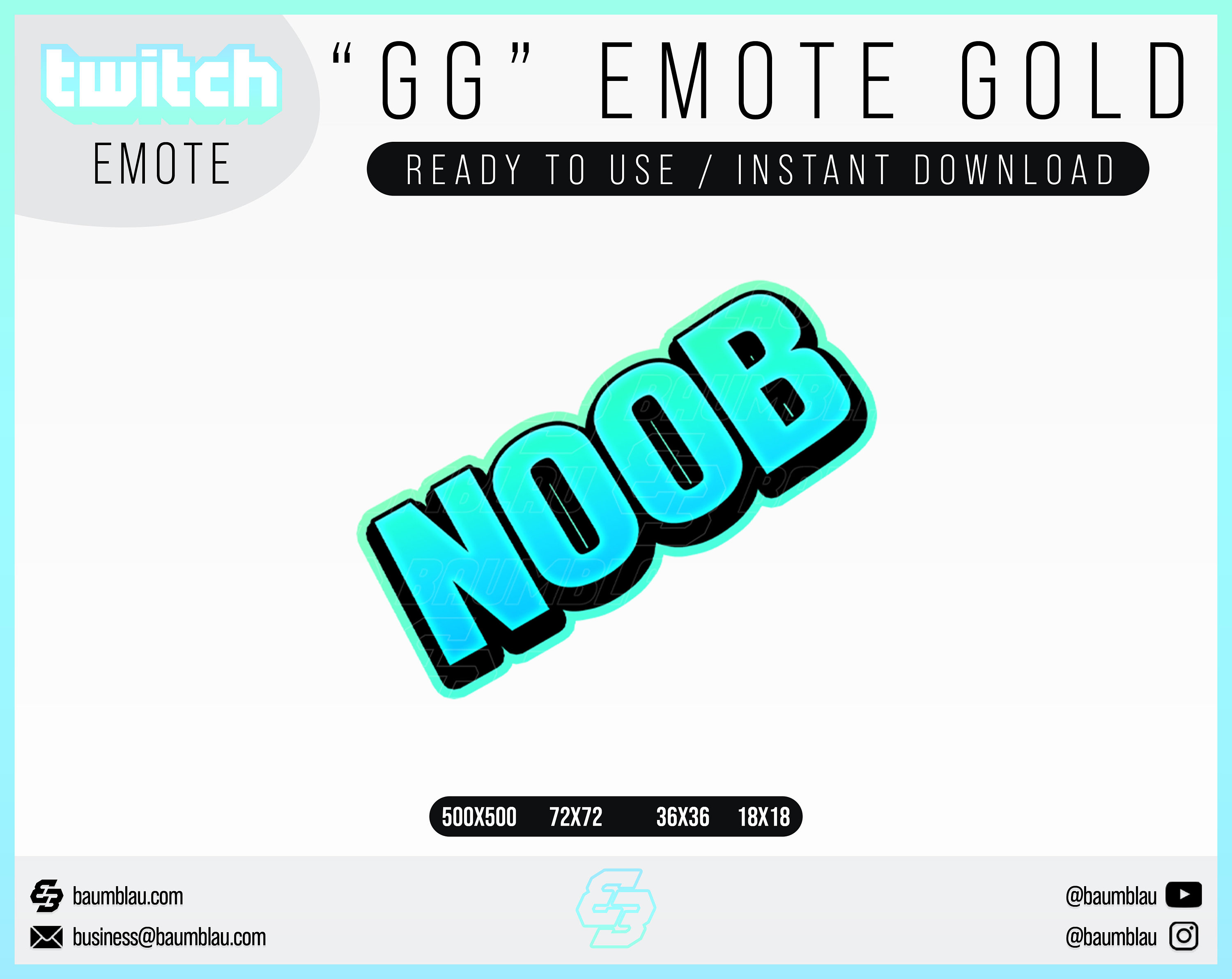 Twitch Emote Twitch noob Emote / Badge Twitch Streamer Emote Twitch ...
