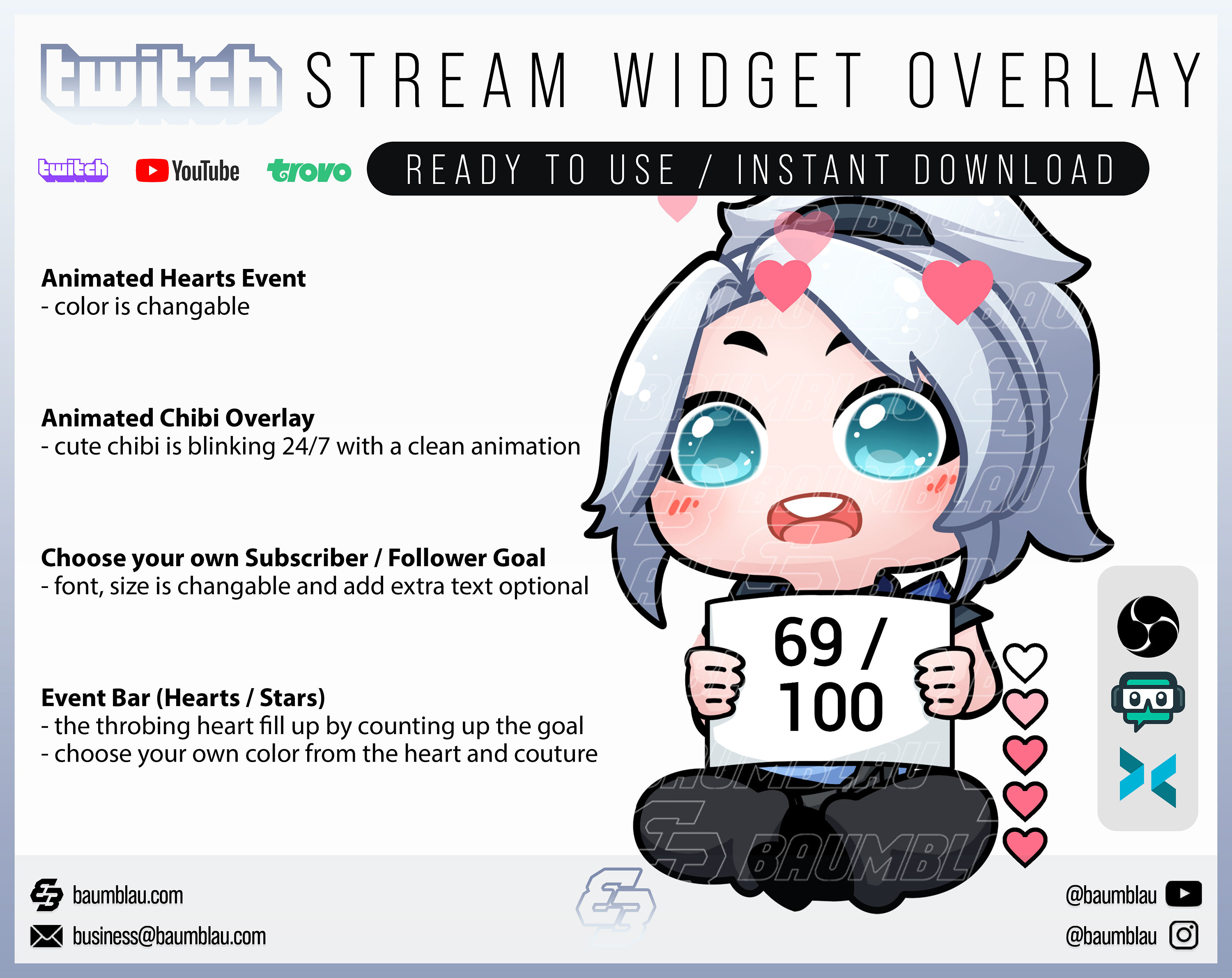 Valorant Widget Goal Overlay obs/streamlabs Cute Chibi Jett Widget ...