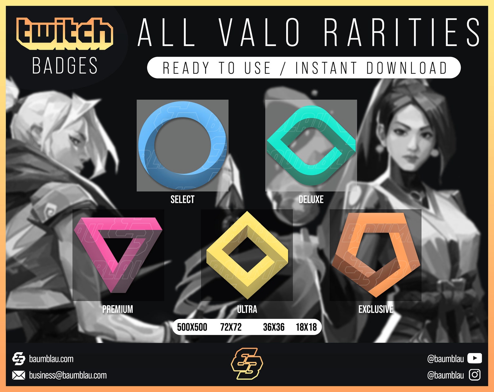 Todas las insignias de Valorant Rarezas / Ediciones / Cheer / - Etsy España