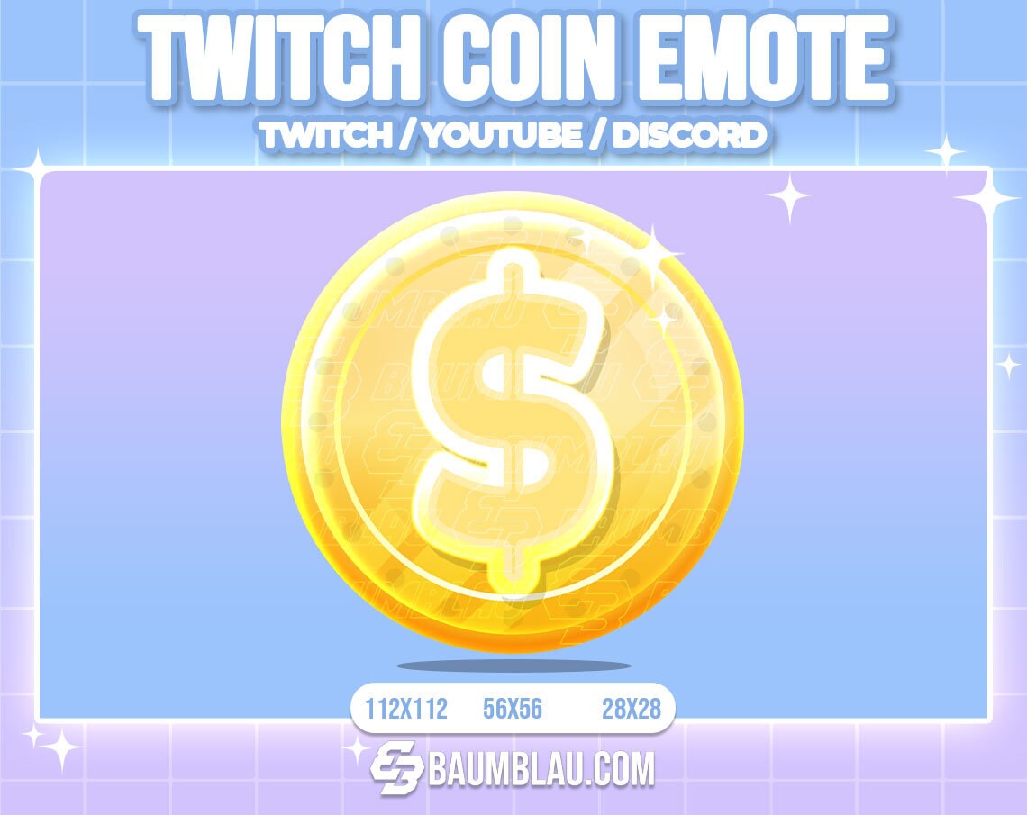 Twitch Emote Dollar Coin Emote gold Twitch Emote/badge - Etsy Finland