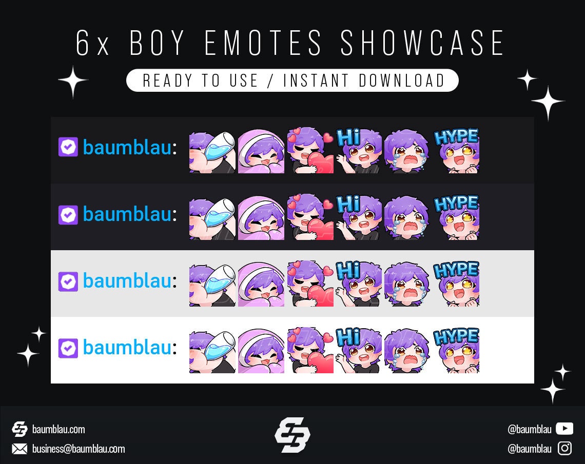 Twitch Emotes, Twitch Sub Emotes, Discord Emotes, Text Emotes, Boy ...