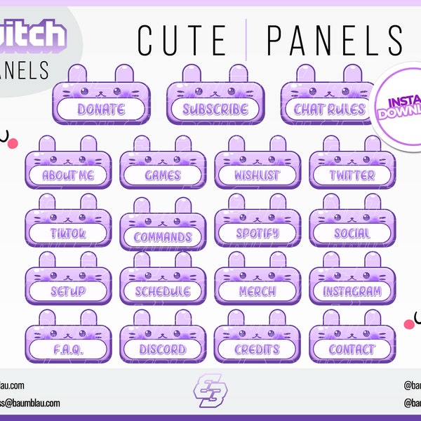Cute Twitch Panels - Etsy