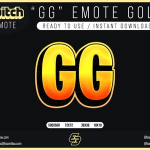 GG Emote | Twitch Emote | Instant Download - Etsy
