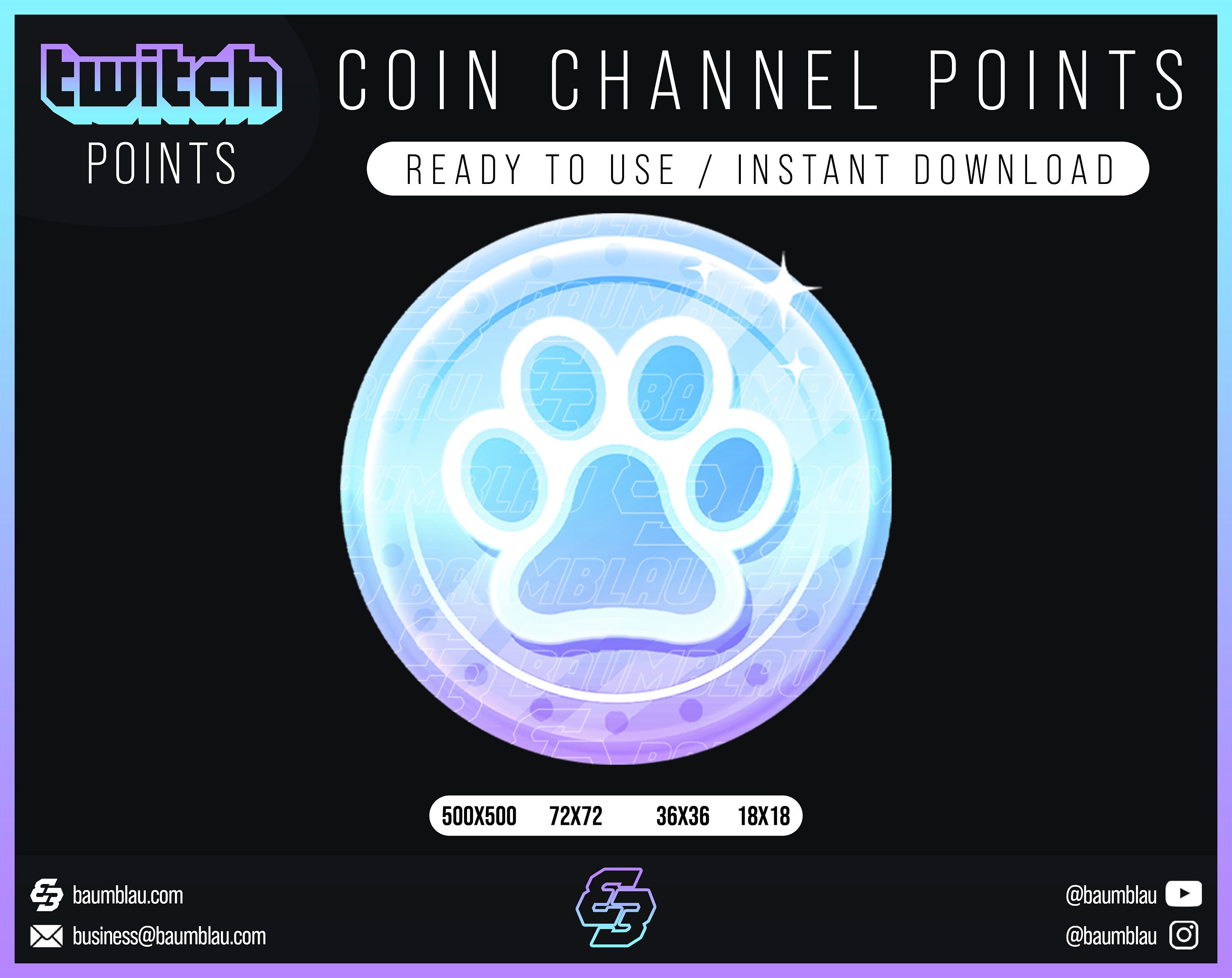 Twitch Emote Pet Coin Emote gradient Twitch Emote/badge - Etsy