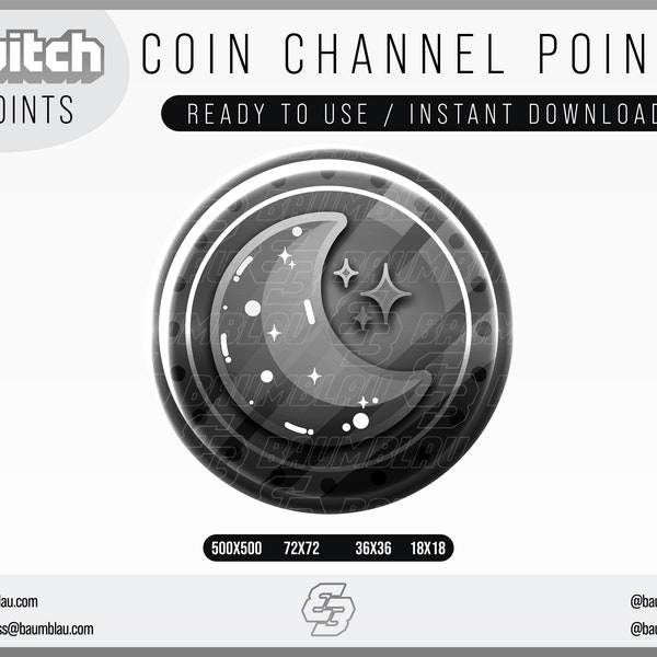 Twitch Channel Points Icon Moon - Etsy