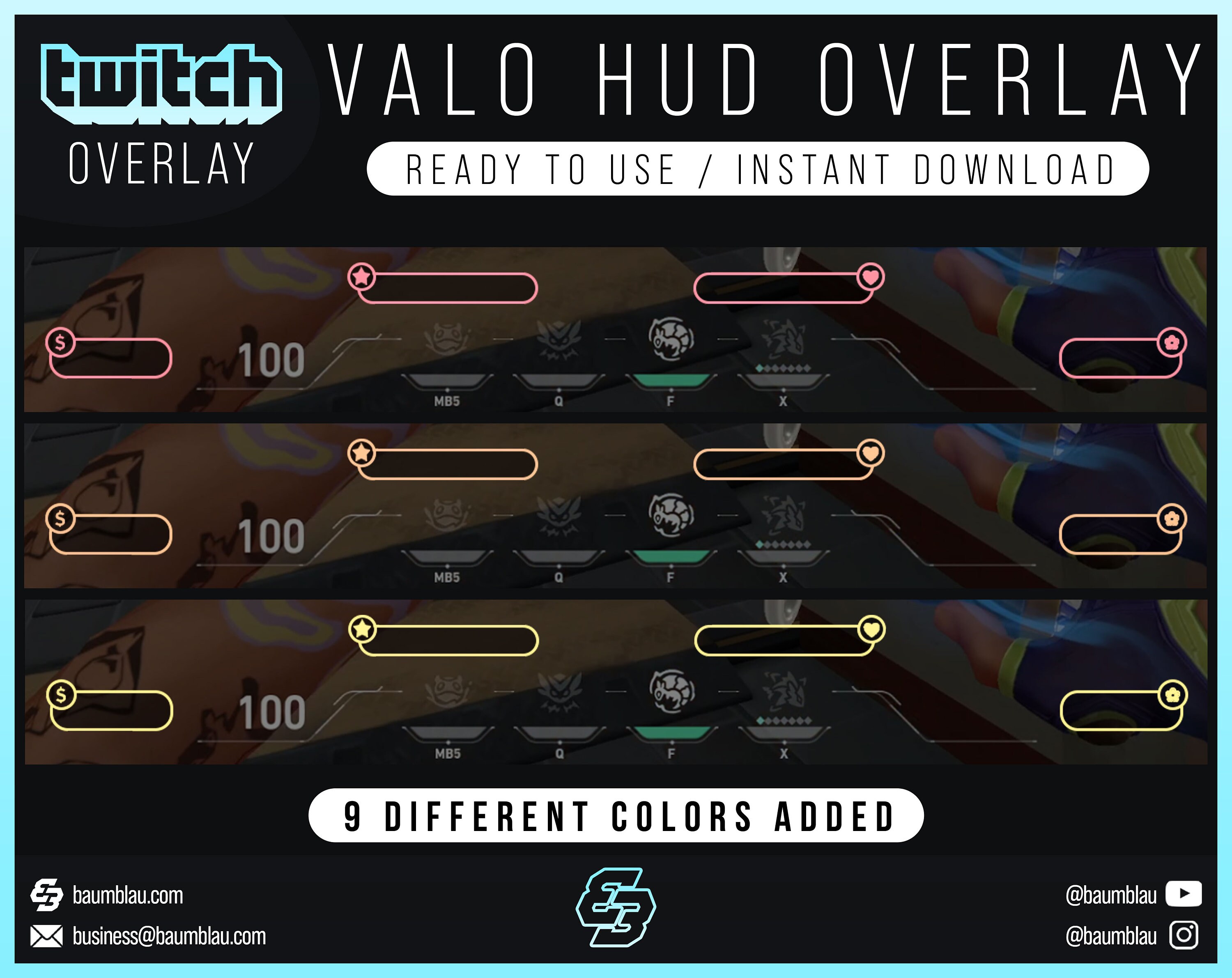 Map Cover Overlay Cs Go 2 Valorant Hud 2 Versions Package Etsy 7188