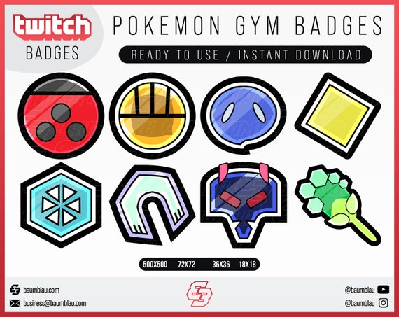 Pokemon Gym Badges Johto Cheer/sub Badges Pokemon GYM JOHTO - Etsy Canada