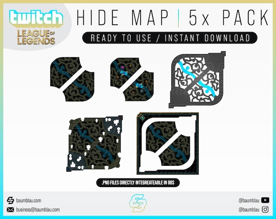 League of Legends Hide Map / Gameplay for Twitch 5 X - Etsy Singapore