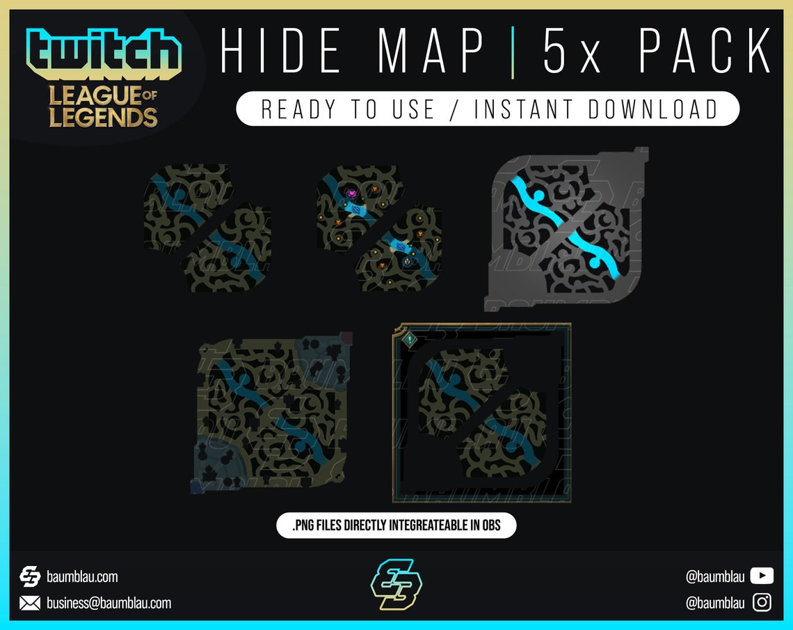 League of Legends Hide Map / Gameplay for Twitch | 5 X Different Hide ...