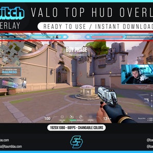 Animated Valorant HUD Overlay Package (changable Color) | Stream ...