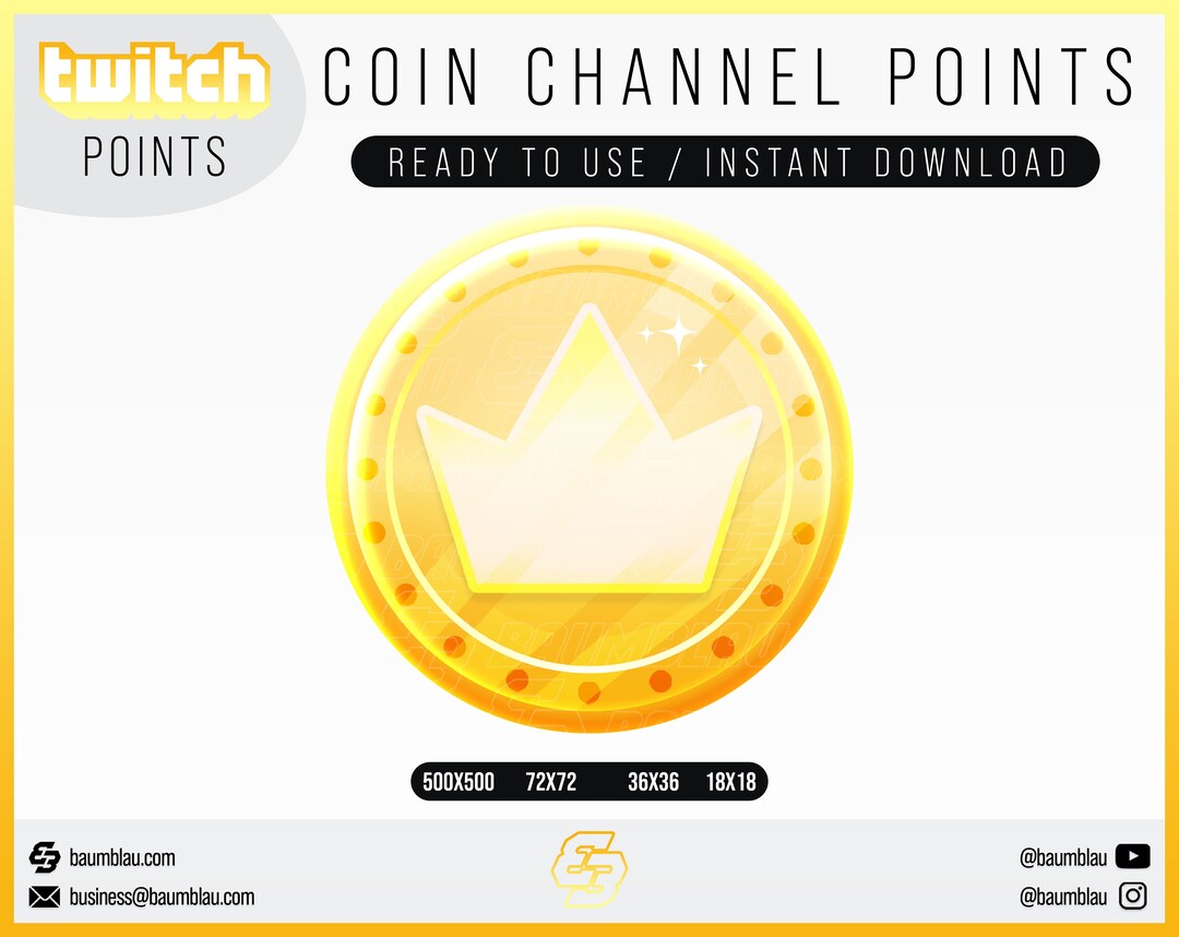 Crown Coin Emote Gold | Twitch Channel Points - Emote/badge Coin Icon ...