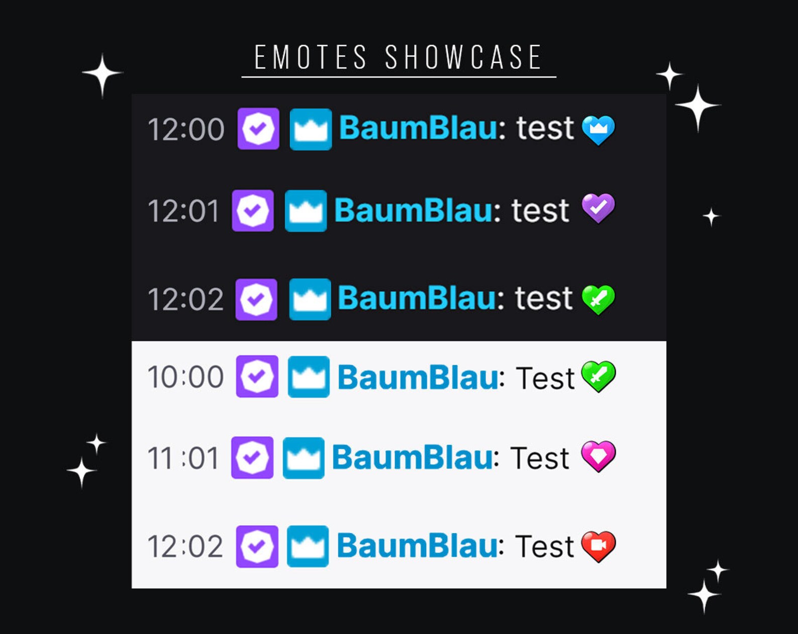 5x Twitch Emote Pack Twitch Mod Love, VIP Love, Stream Love, Partner ...