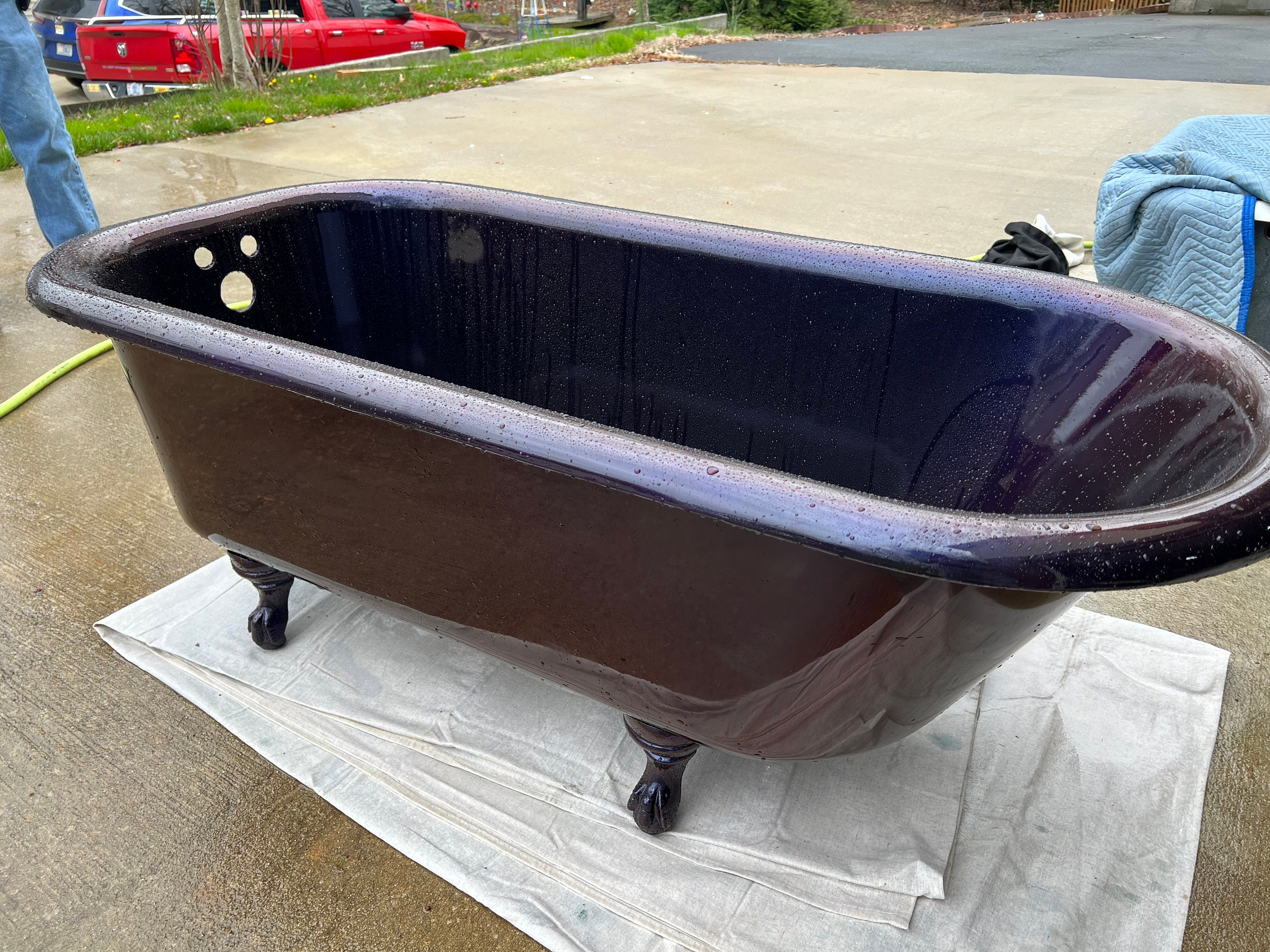 1919 Midnight Purple Antique Clawfoot Bathtub - Etsy