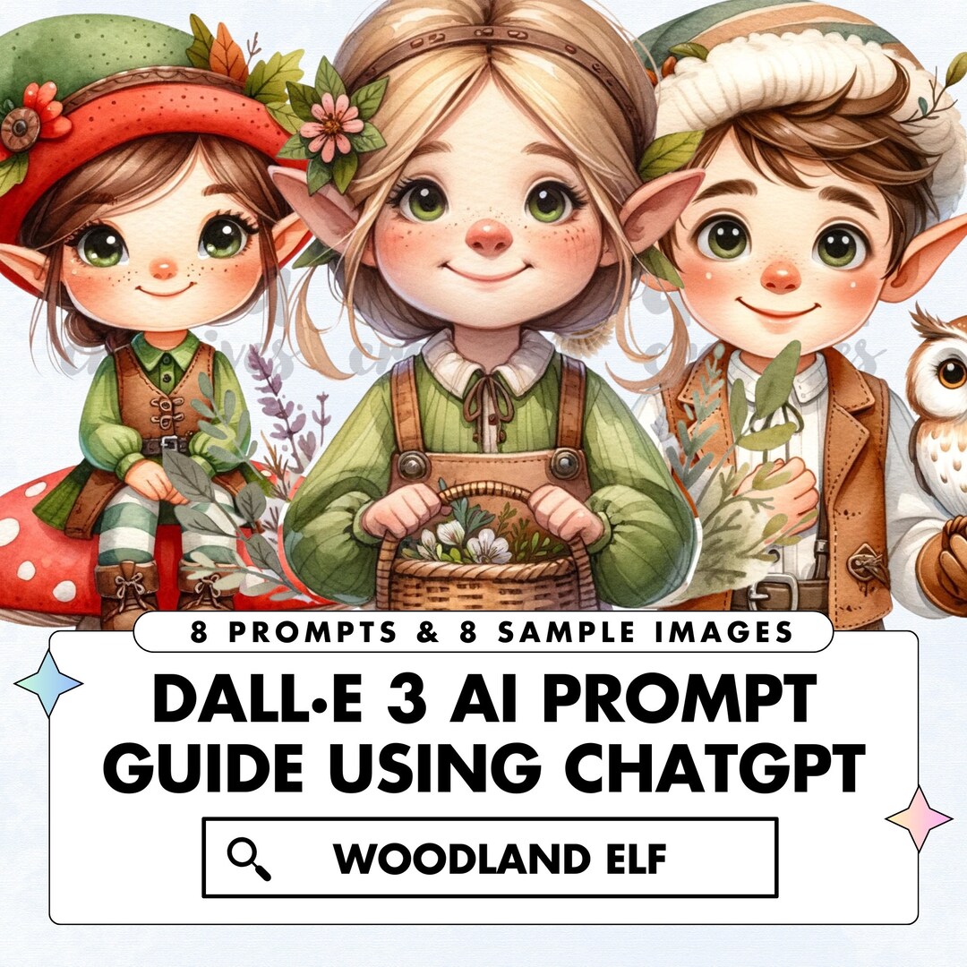 Woodland Elf Dall-e3 & Chatgpt V4 Ai Art Prompt Guide, 8 Woodland Elf ...