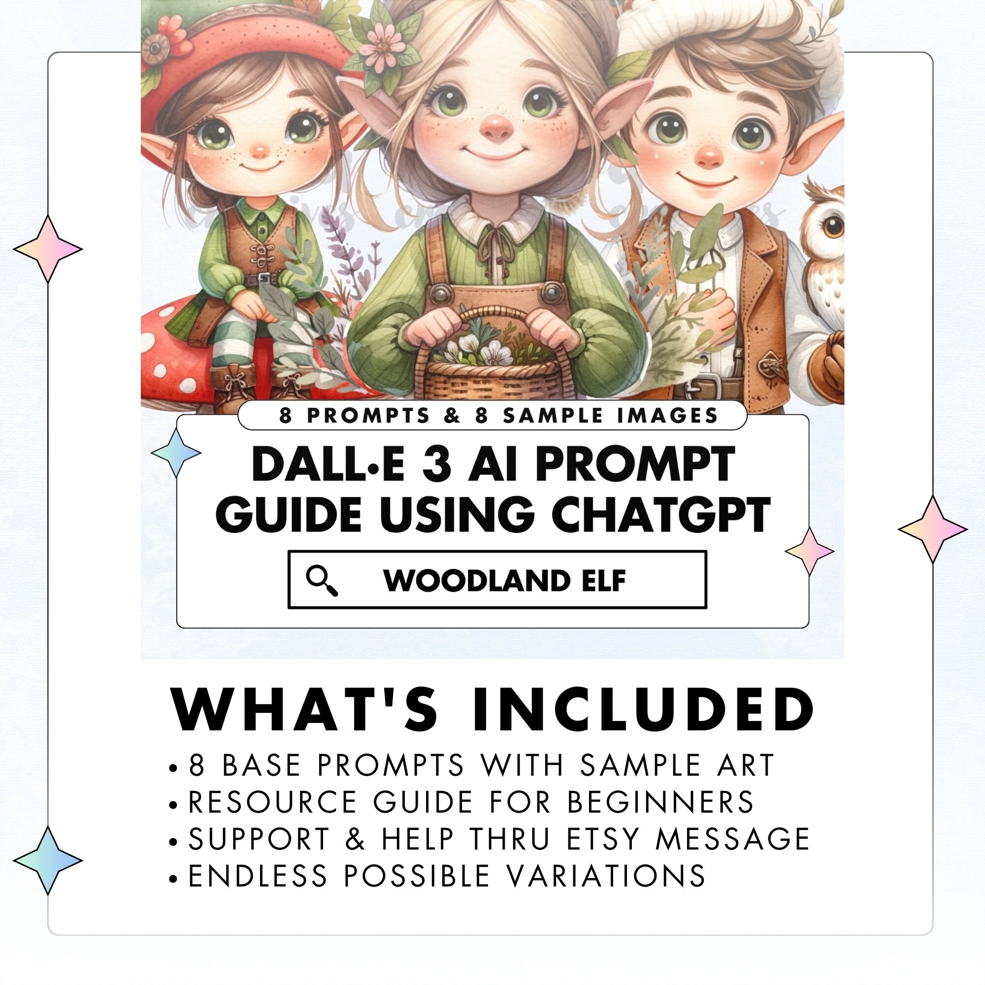 Woodland Elf Dall-e3 & Chatgpt V4 Ai Art Prompt Guide, 8 Woodland Elf ...