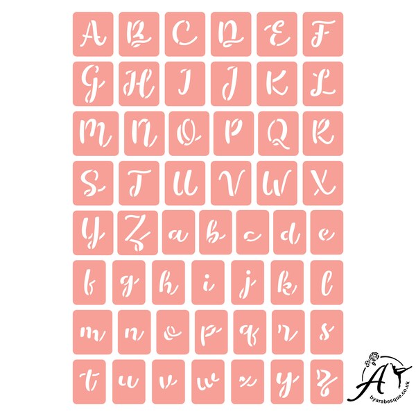 Reusable Alphabet Stencils - Etsy UK