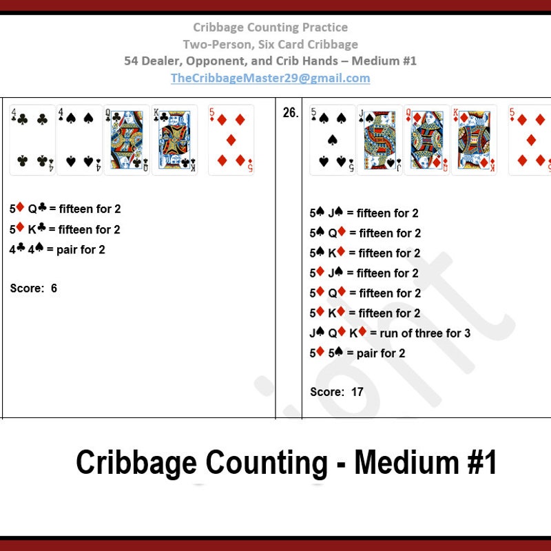 Cribbage Score Card - Etsy