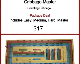 Cribbage Counting HARD Practice HARD Cribbage Hands - Etsy