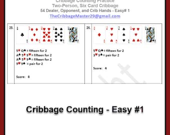 Cribbage Counting HARD Practice HARD Cribbage Hands - Etsy