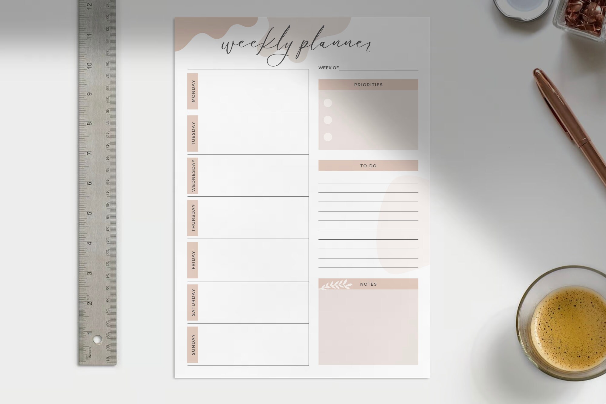 Productive Weekly Planner Self Development Printable - Etsy