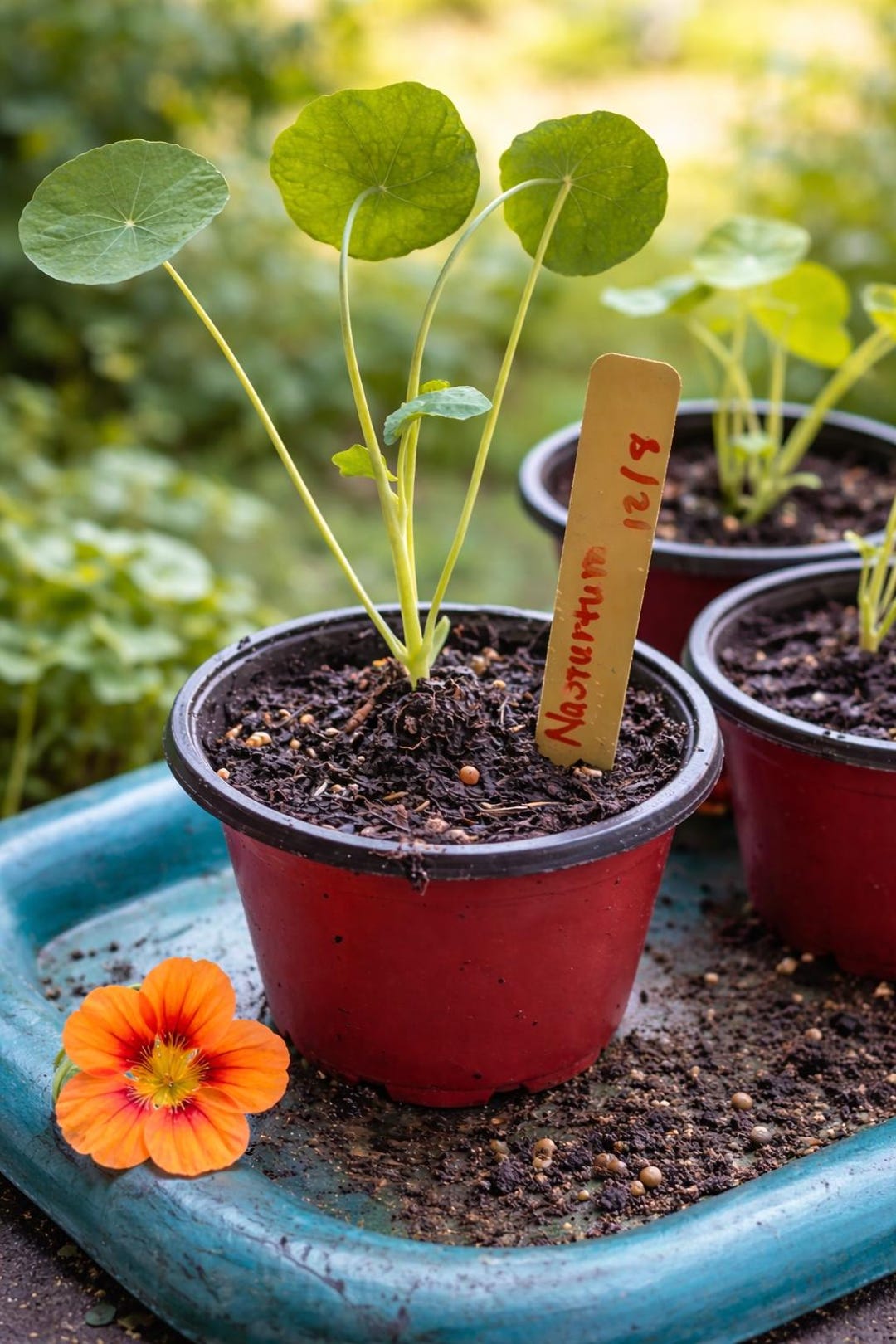 Nasturtium Plant in Pot | Edible Flowers | Easy Garden Plant - Etsy