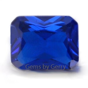 Blue Sapphire Nanocrystal Radiant Cut Lab Grownwholesale Faceted Top ...