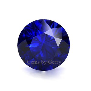 Lab Grown Round Blue Sapphire Nano Crystal: AAA Faceted Loose Gem - Etsy