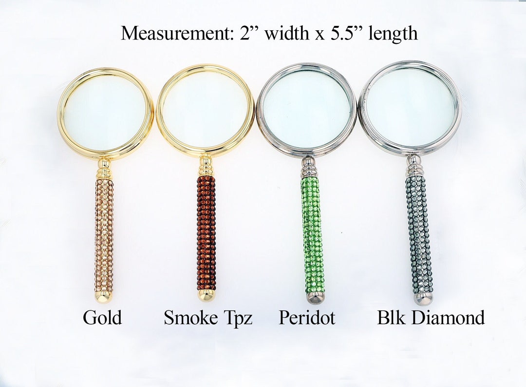 Swarovski Crystal Magnifier Glass: Luxury Reading Aid, Gift Boxed - Etsy