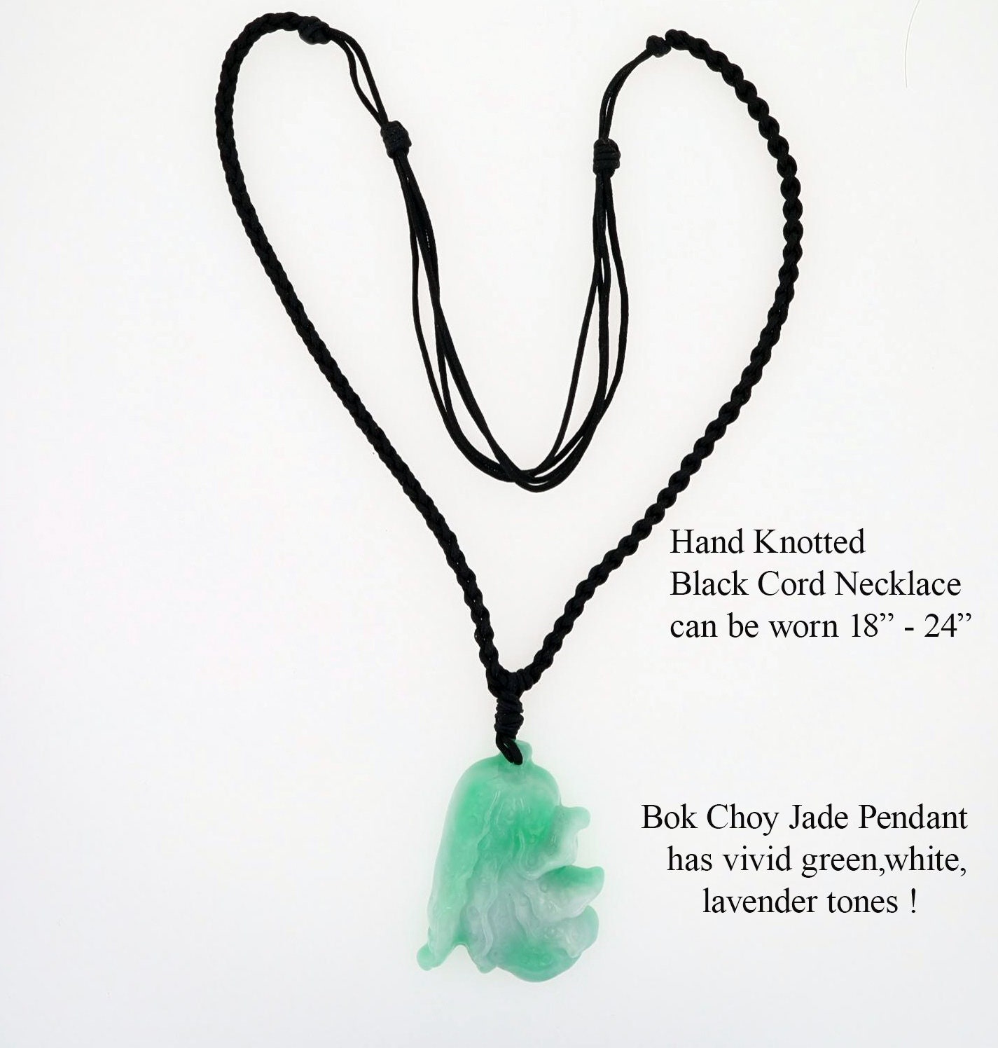 Jade Necklace White Green Lavender Jadeite Necklace Jade Good Luck ...