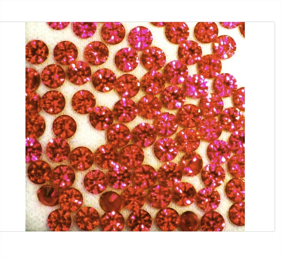 Lab Grown Ruby Corundum Melee: Round Red Gemstones for Jewelry Making ...