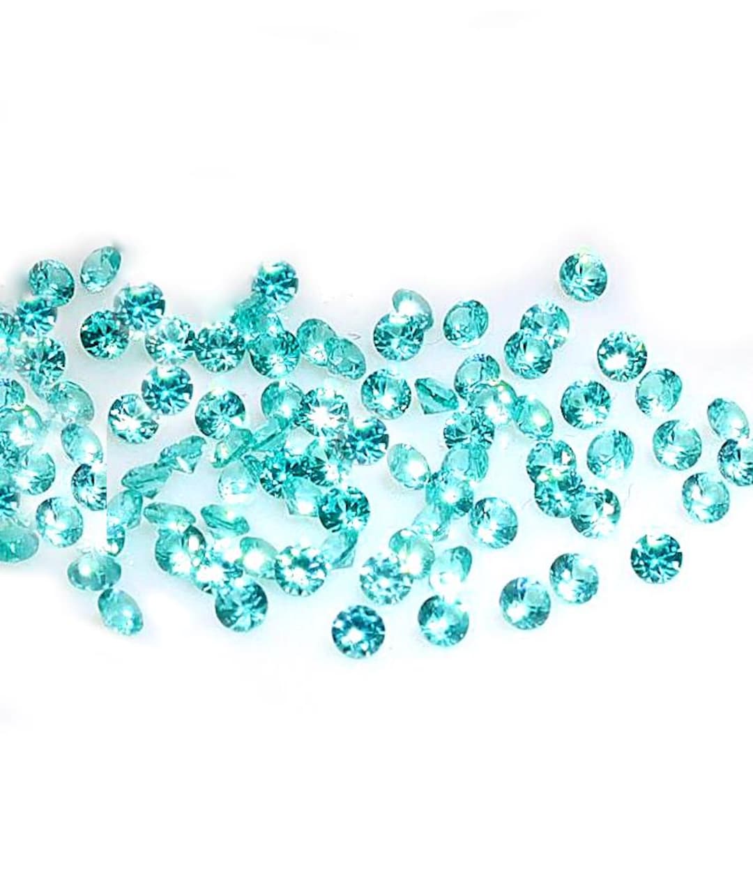 Paraiba Spinel Melee Lab Grown Gems Round Stones Sold in Packs ...