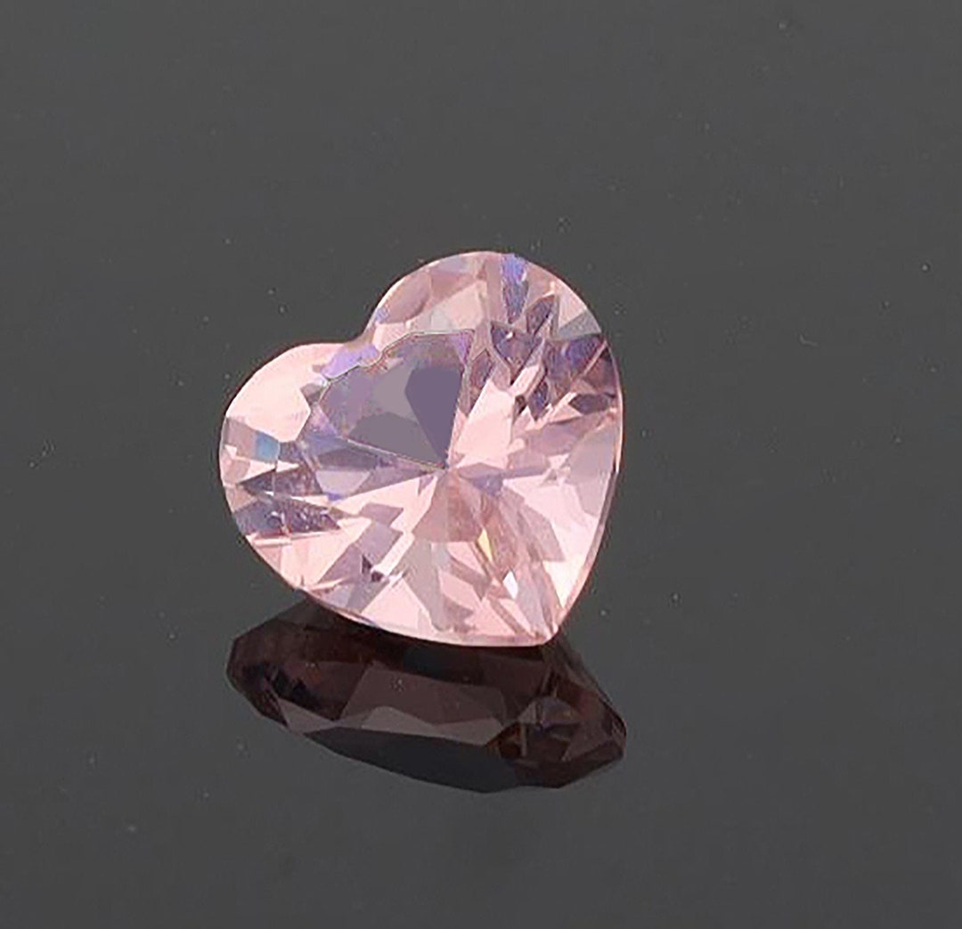 Lab Grown Morganite Heart Shape Nanocrystal AAA Simulated Gem Wholesale ...