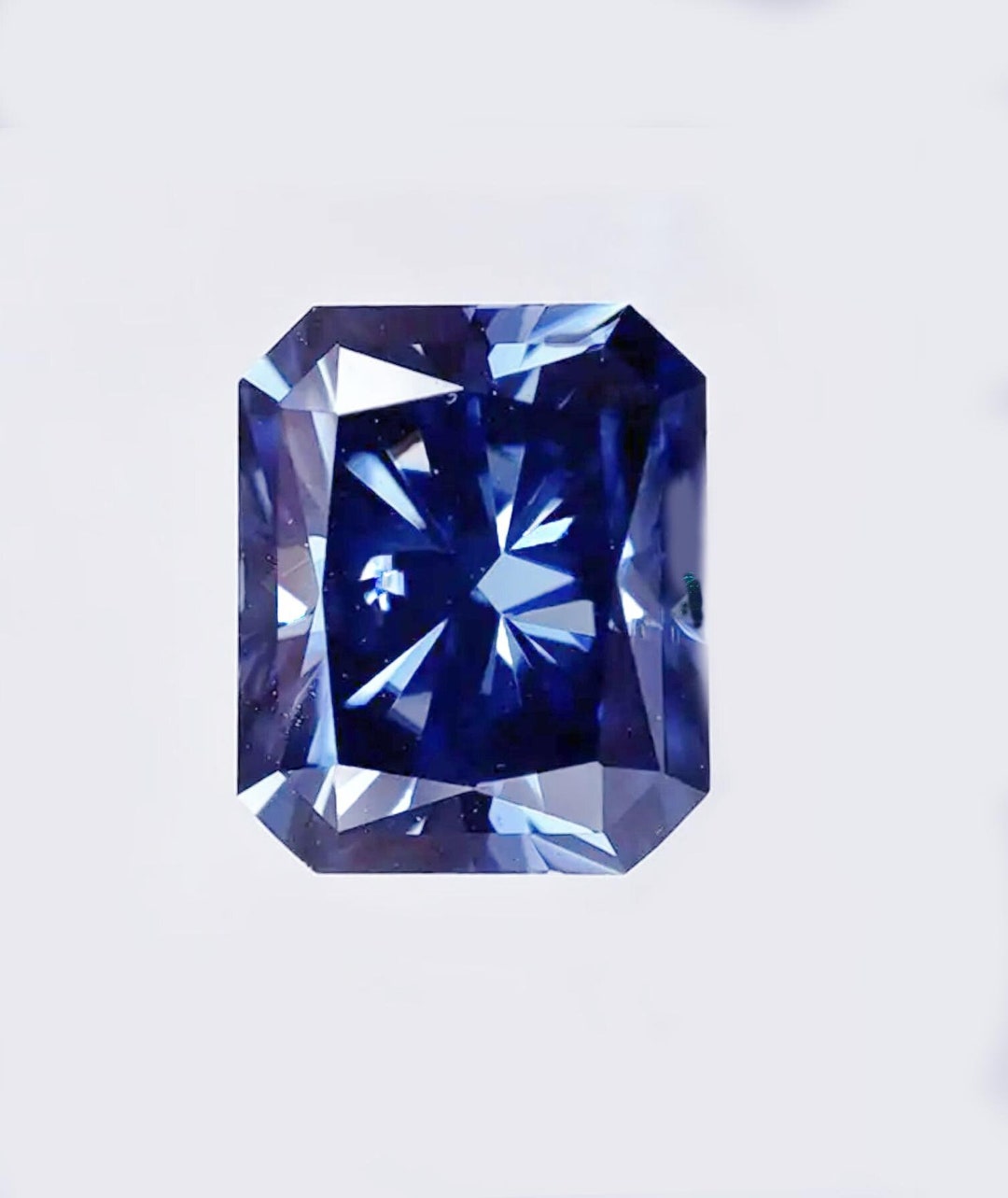 Certified Deep Blue Moissanite Radiant Wholesale GRA Certificate VVS ...