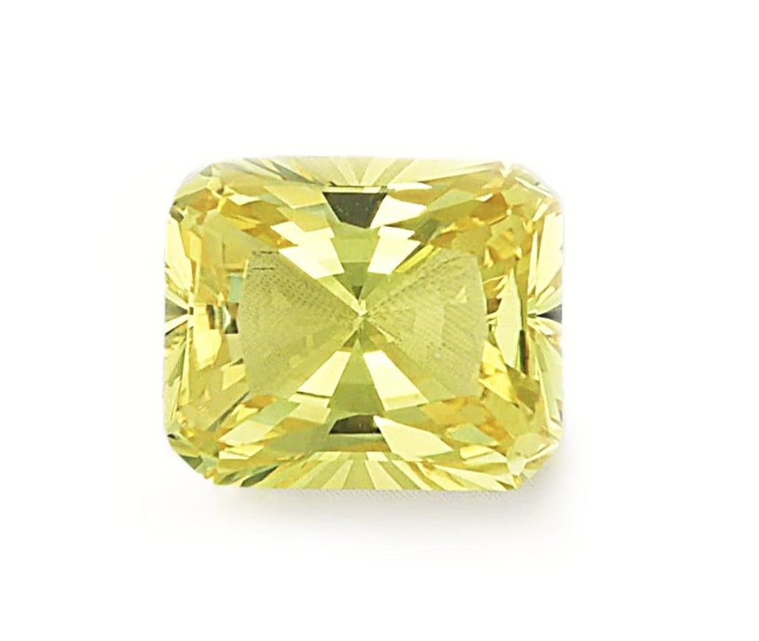 Radiant Cut Canary Yellow Lab Grown Sapphire: AAA Grade Certified - Etsy