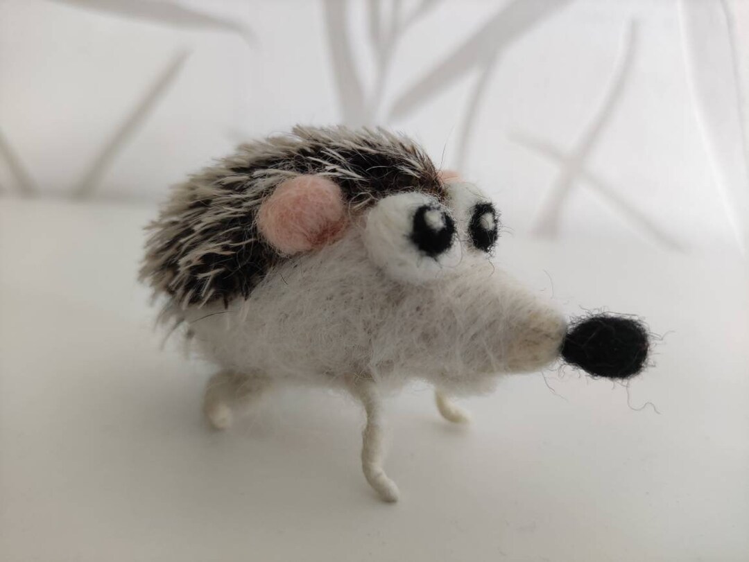 Spike the Quick Needle Felted Hedgehog, Pure Wool - Etsy