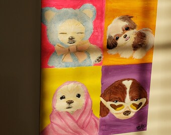 Dog Face Collage Printable THIRTEEN Different Dog Faces Use as Wall Art ...