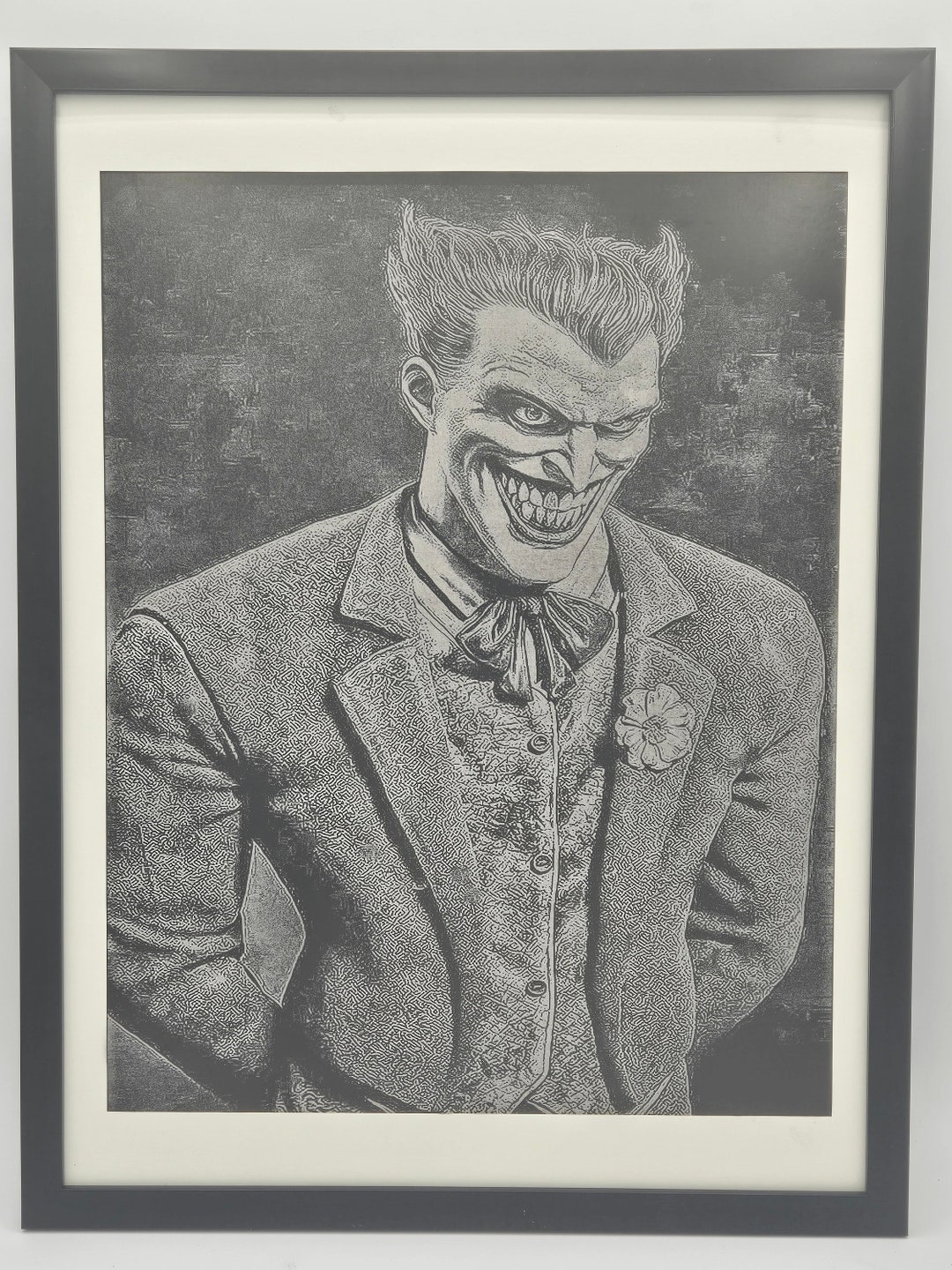 Laser Engraving Made to Order Framed Scratch Paper Joker Laser Art Wall ...