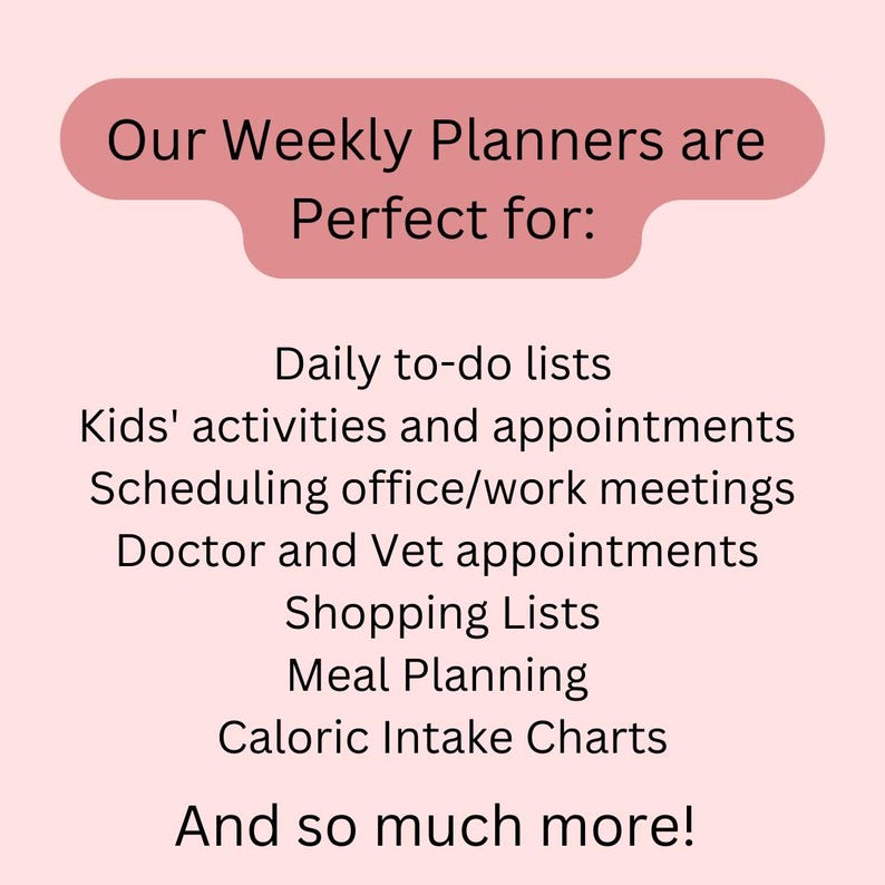 Printable Weekly Planner Tool | Undated Weekly Planner | Minimalist ...