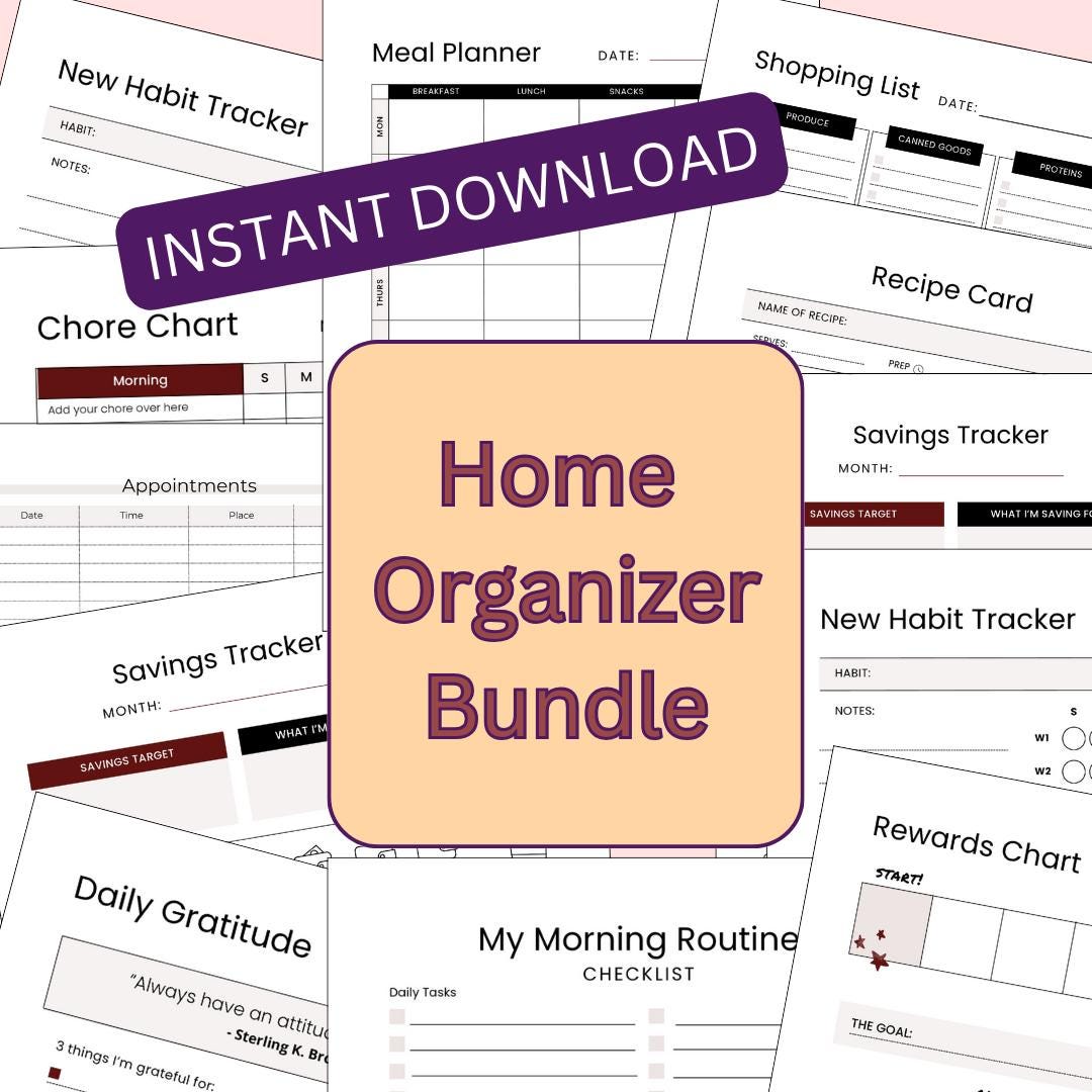 Home Organizer and Planner Printable Download | Printable Life ...