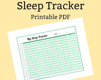 Printable Sleep Tracker PDF | Monthly Sleep Log Printable | Sleep ...