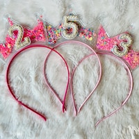 Birthday Crown, Crown Headband, Birthday Crown Headband With Age, Baby ...