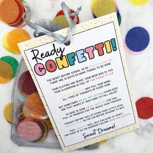 Ready Confetti First Day of School Back to School Confetti Jitter ...