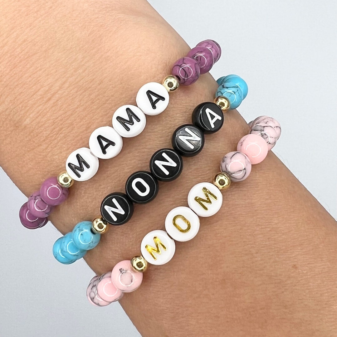 Custom Name Bracelet CLEARENCE Letter Bead Bracelet - Etsy