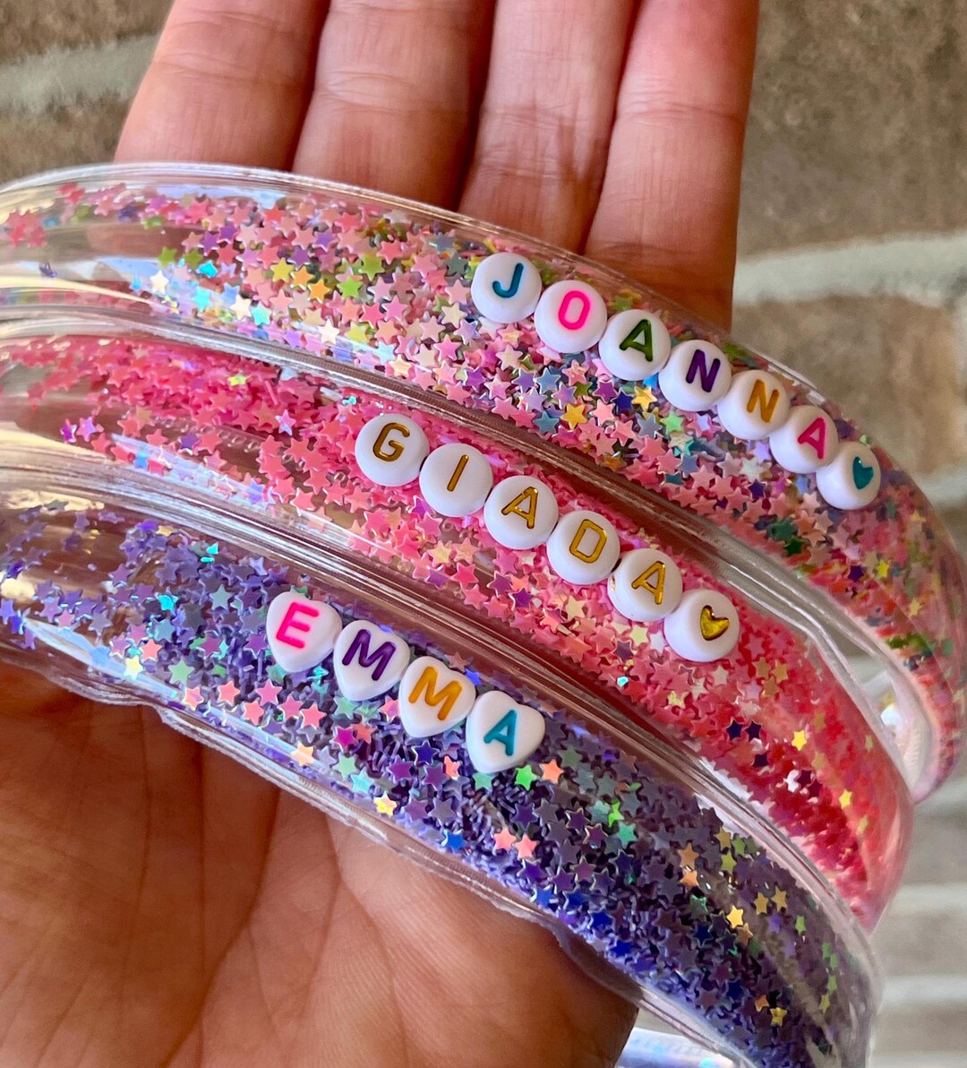 Personalized Headband for Girls, Custom Sparkly Shaker Headband ...