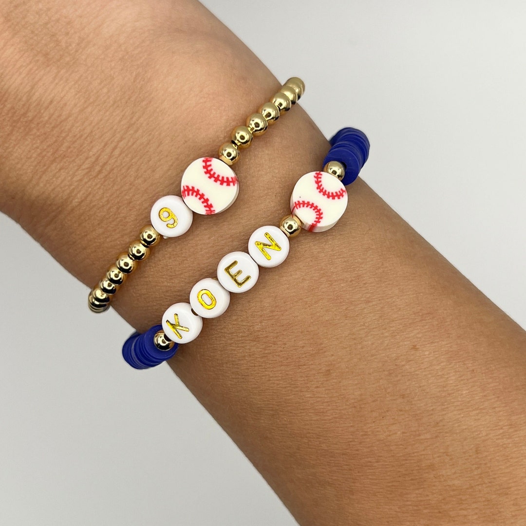 Baseball Mom Bracelet | Personalized Baseball Bracelet Set | Baseball ...