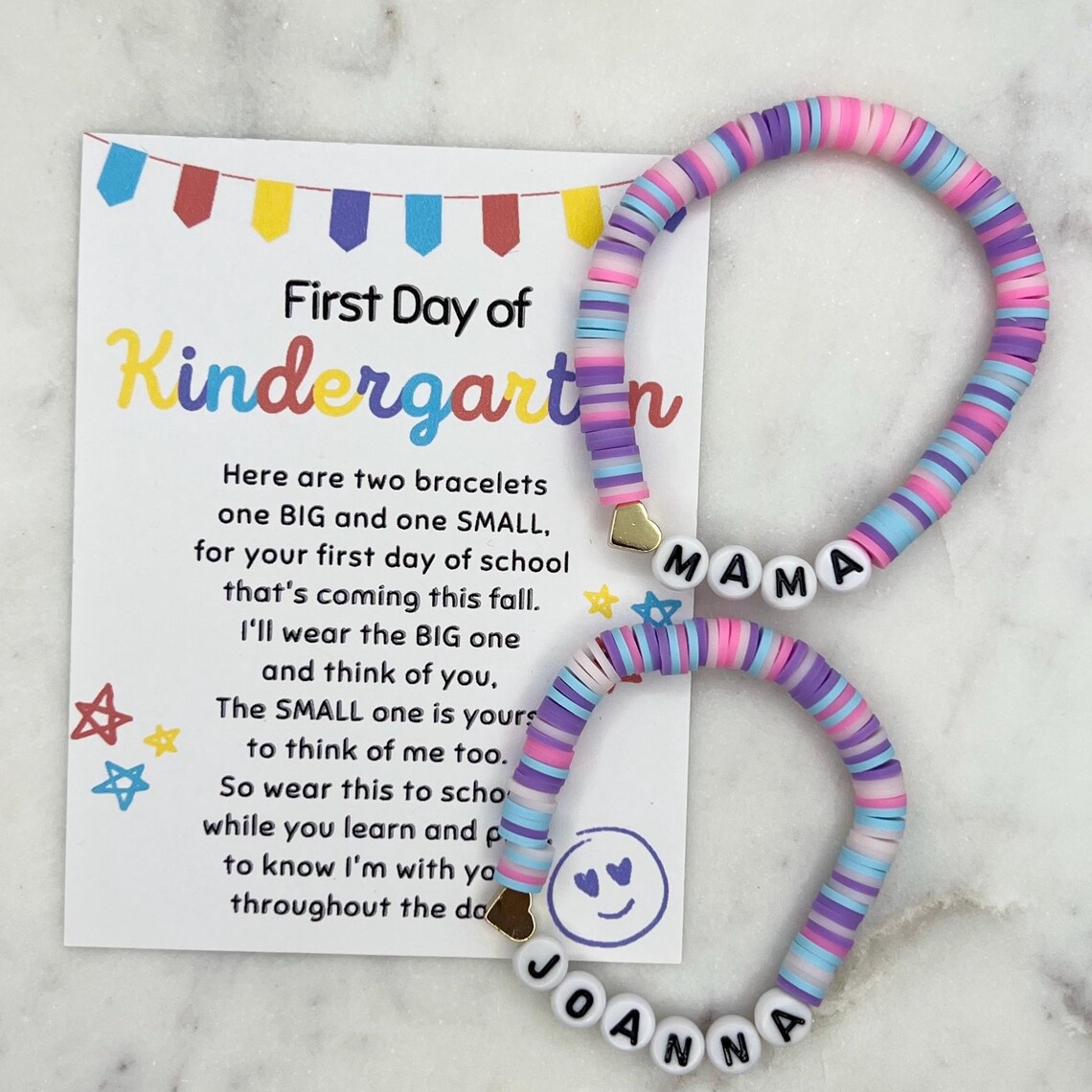 First Day of Kindergarten Bracelet | Mommy and Me Bracelet | Back to ...