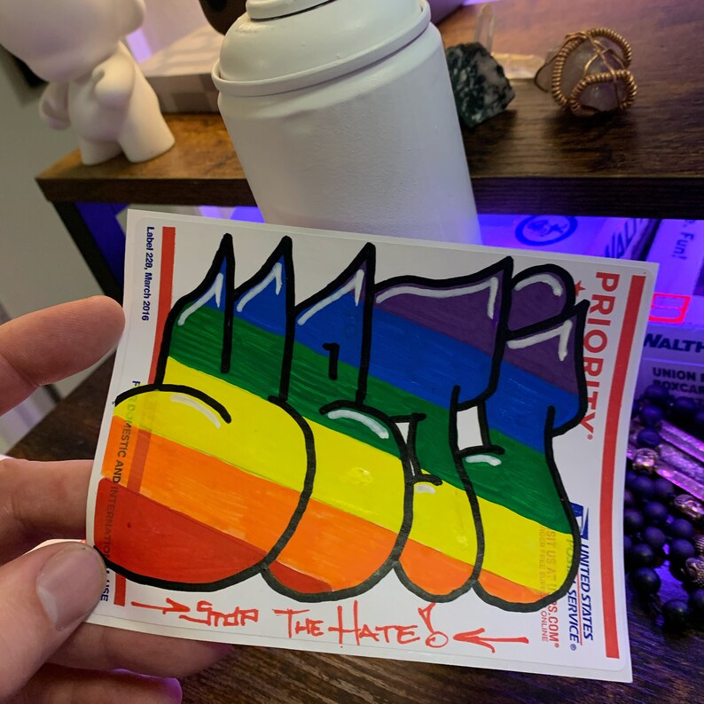 Graffiti Sticker Pack 10 Count Hand-drawn/painted - Etsy