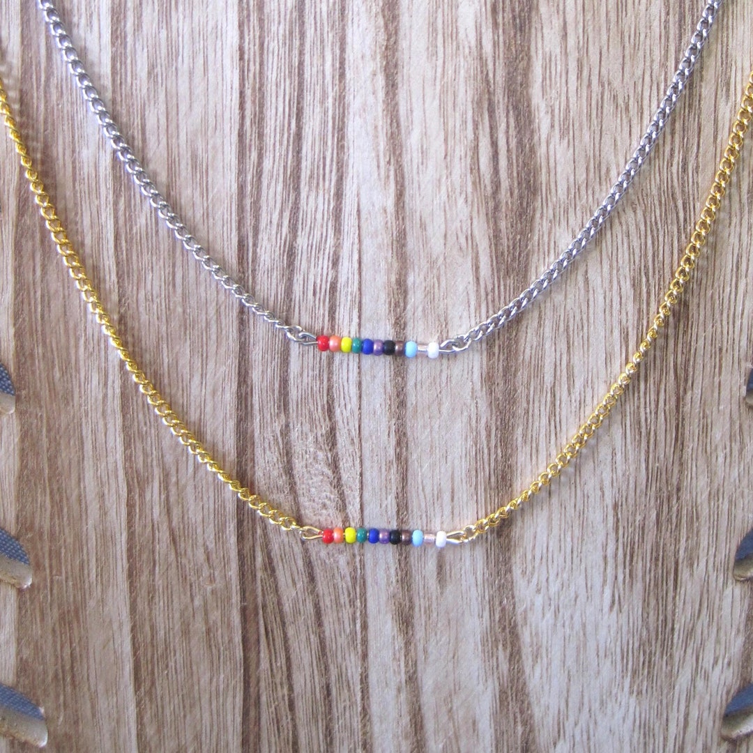 Rainbow Progress Pride Flag Necklace | % of Profits Donated | Flag ...