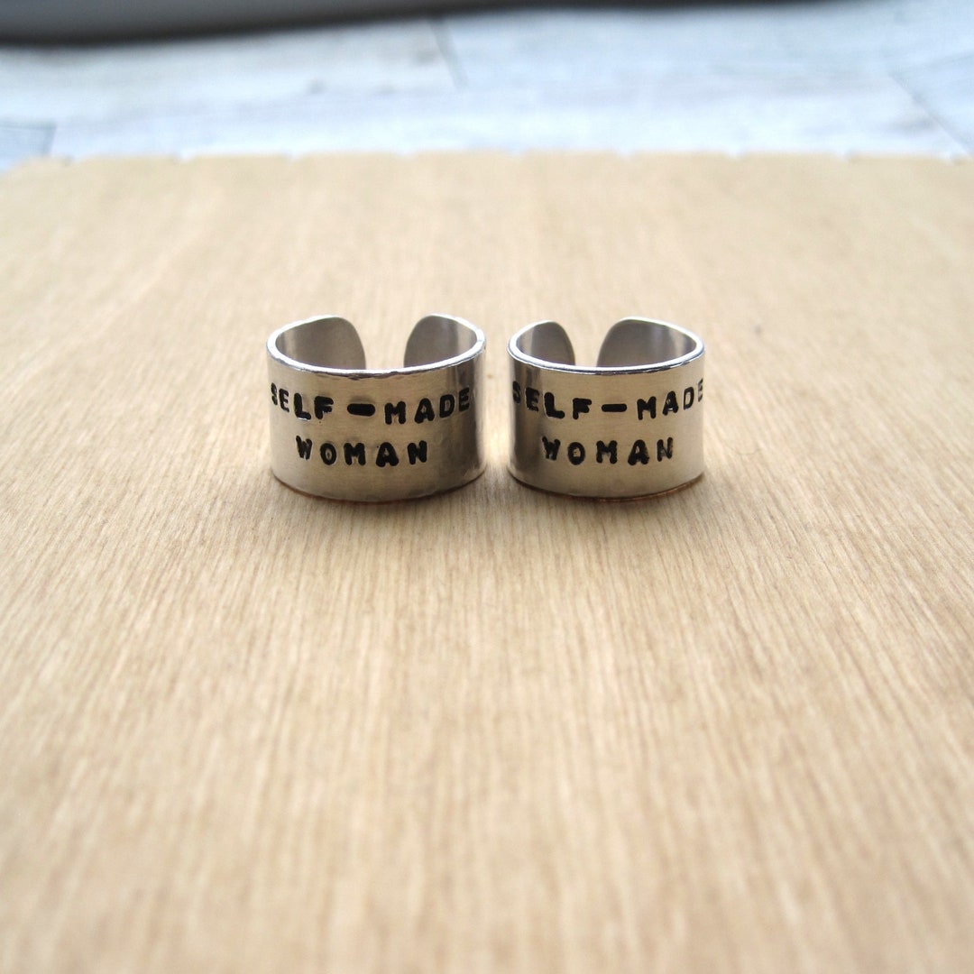 Self-made Woman Transgender Adjustable Wide Band Ring - Etsy
