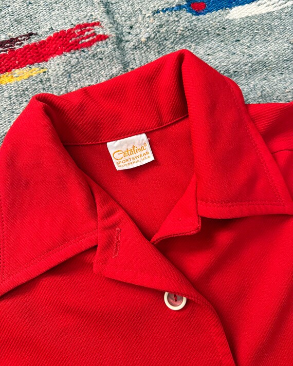 Vintage 60s/70s Candy Apple Red Jacket | Size Medium-… - Gem